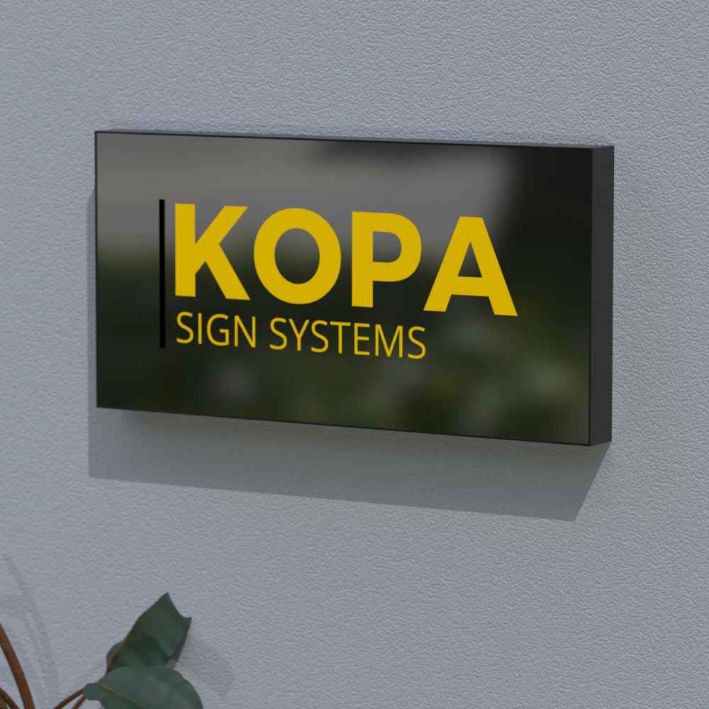 KOPA Sign Systems - Custom Swing Sign Blanks & Wall Mounted Signs ...