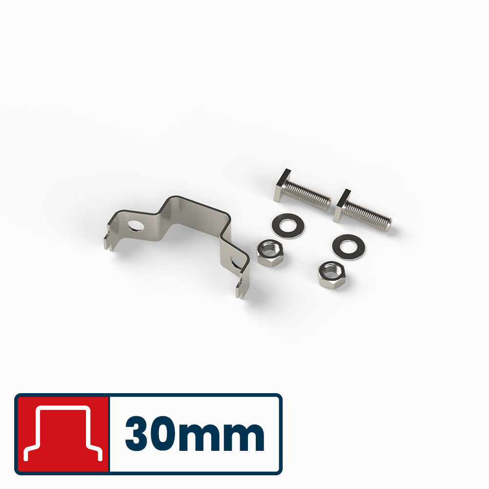 30 x 30mm Square post clip - Sign Fixing Clips – Sign Trade Supplies Ltd