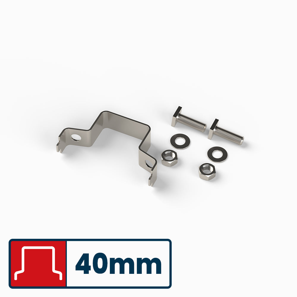 40 x 40mm Square post clip - Sign Fixing Clips – Sign Trade Supplies Ltd