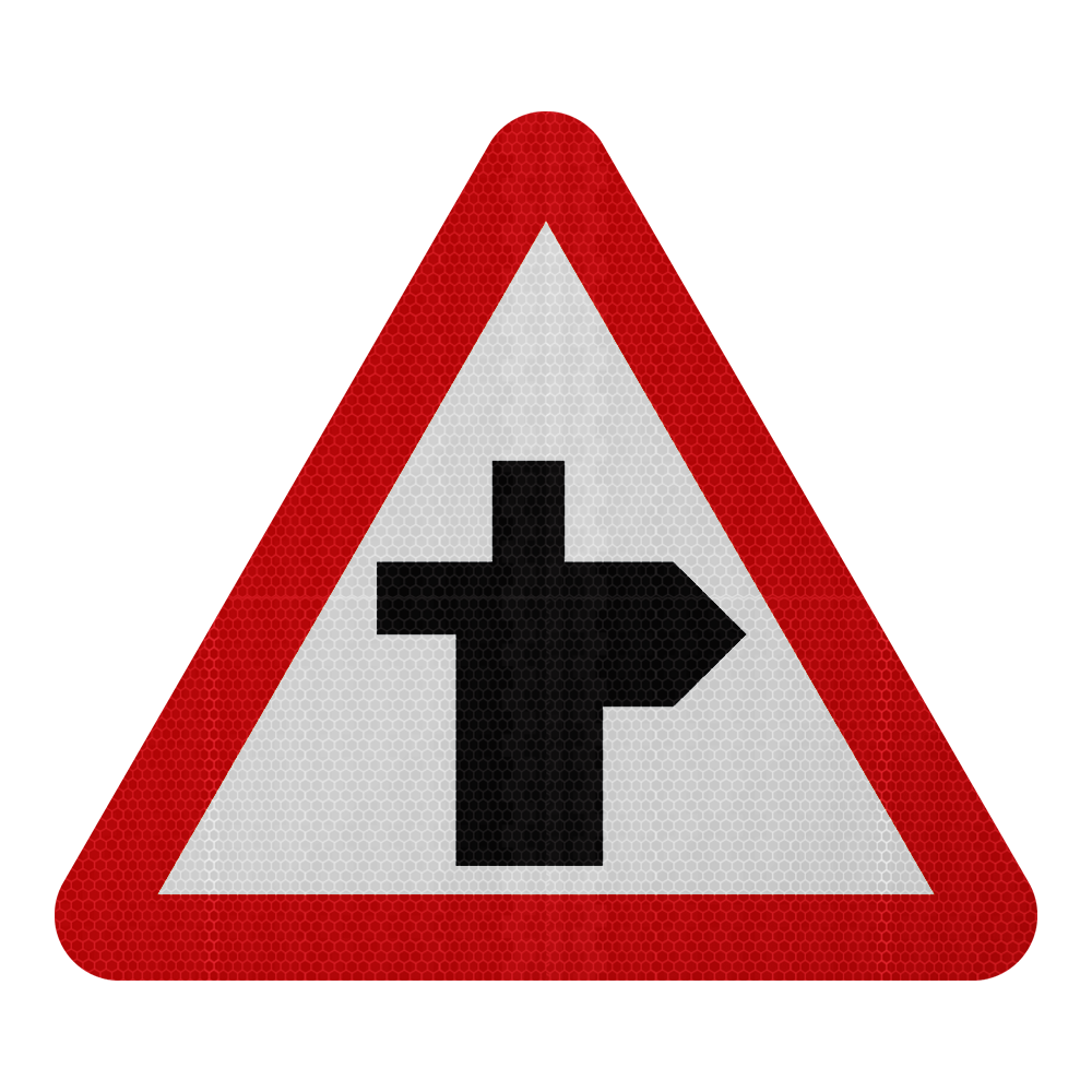 Cross Road Ahead Sign | Diagram 504.1 | RA2 | Post Mountable – Sign ...