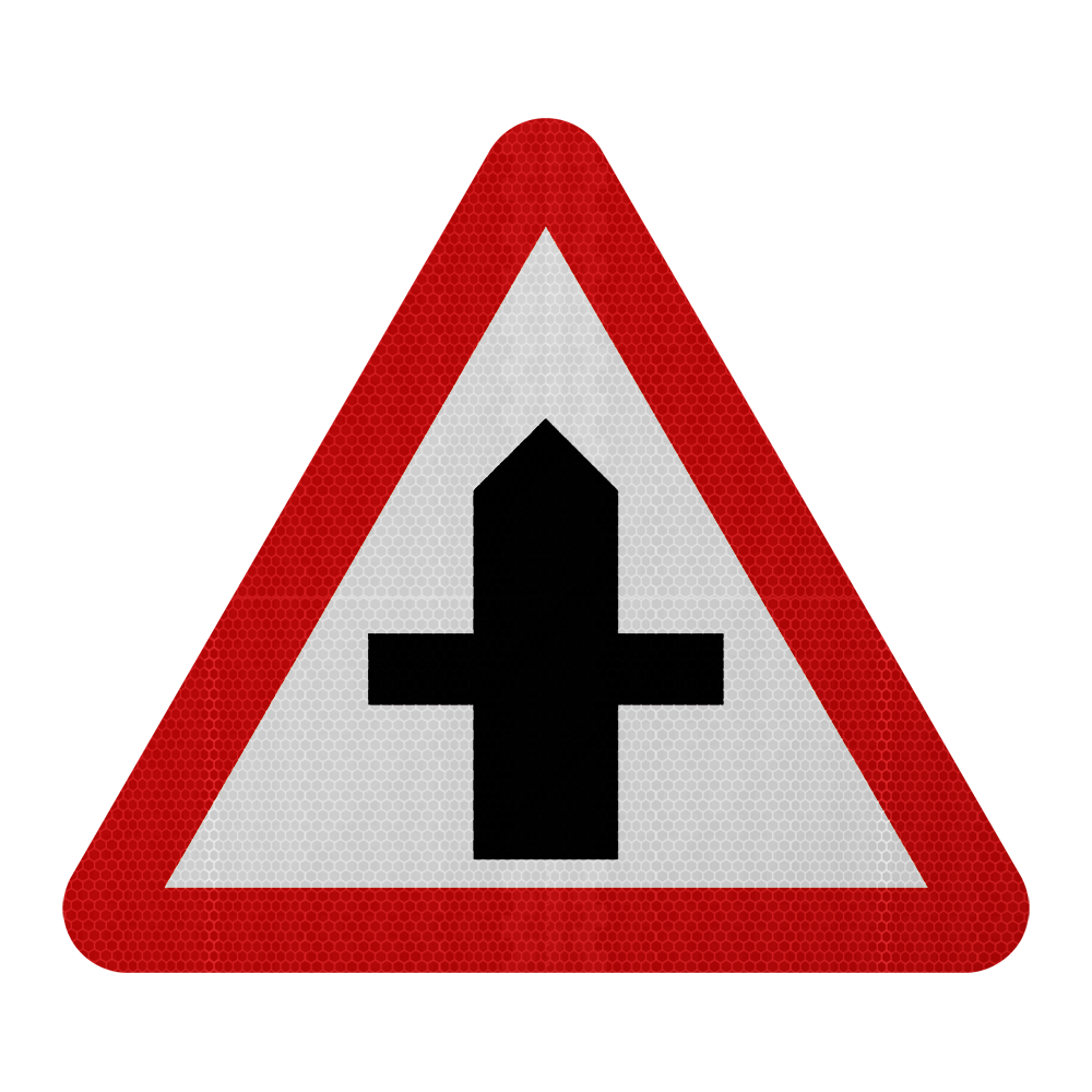 Cross Road Ahead Sign | Diagram 504.1 | RA2 | Post Mountable – Sign ...