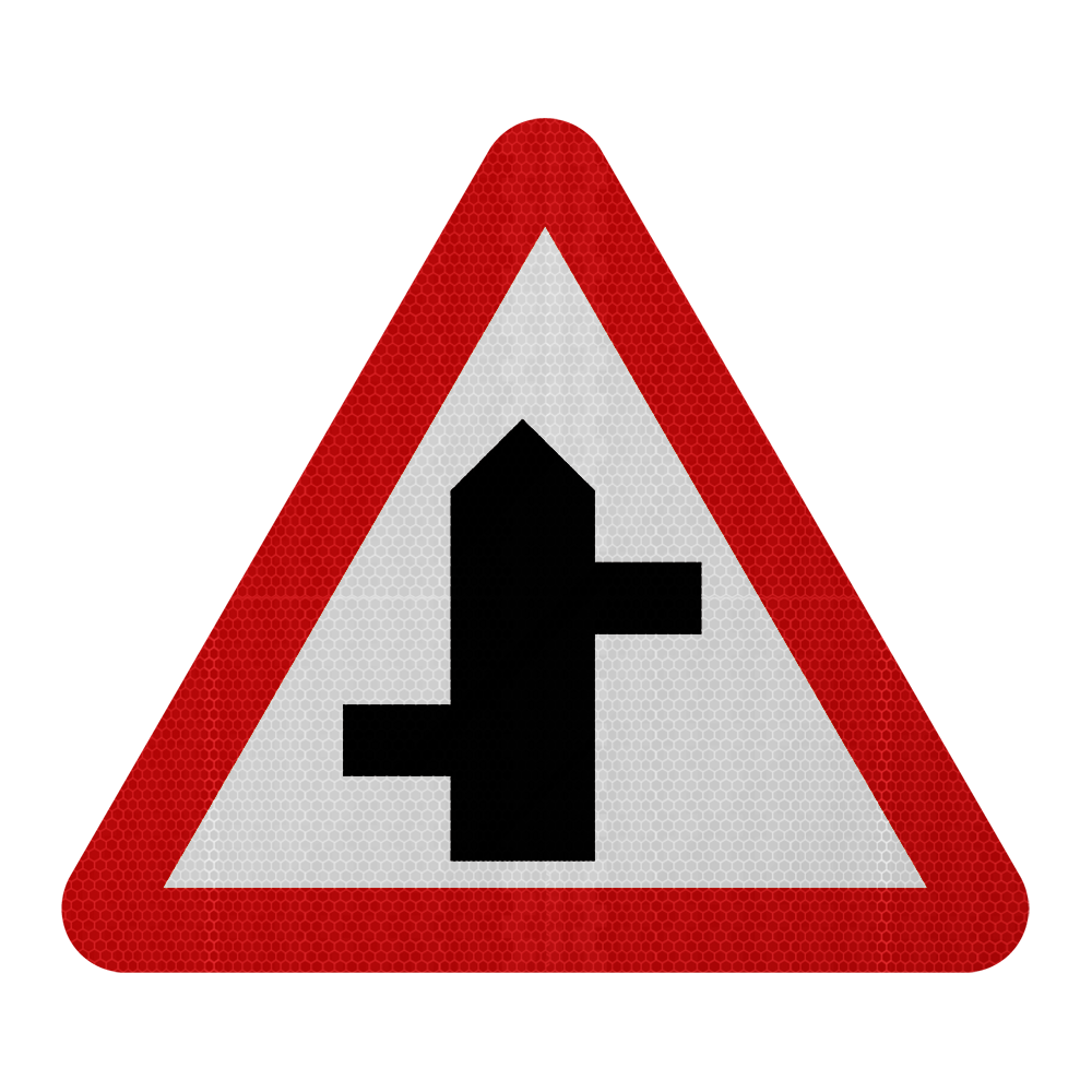 Staggered Junction Ahead Sign | Diagram 507.1 | RA2 | Post Mountable ...