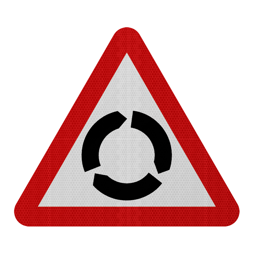 Roundabout Ahead Road Sign | Diagram 510 | RA2 | Post Mountable – Sign ...