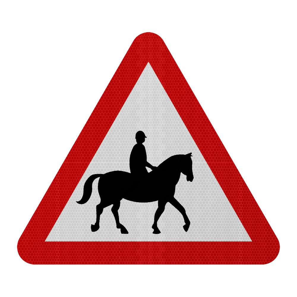 Ridden Horses in The Road Ahead Traffic Sign | Diagram 550.1 | RA2 | P ...