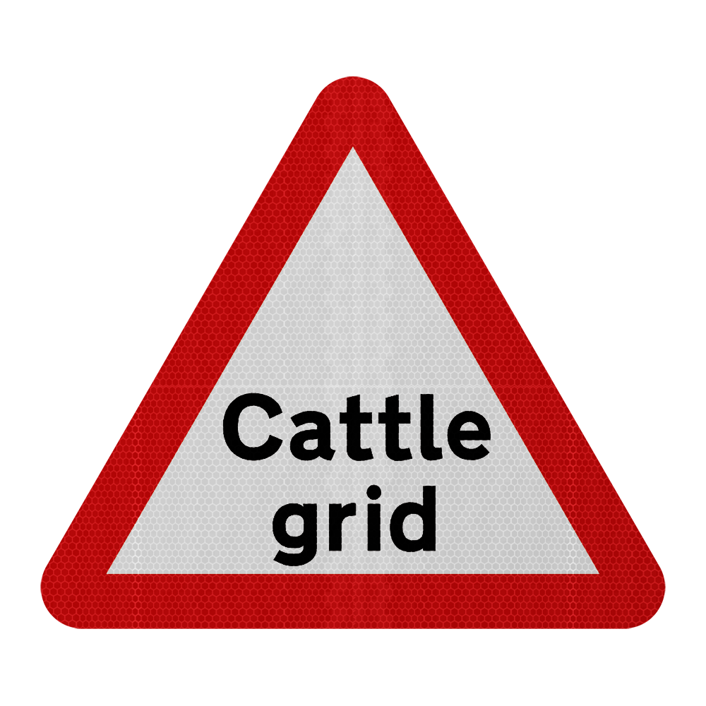 Cattle Grid Ahead Traffic Sign | Diagram 552 | RA2 | Post Mountable ...