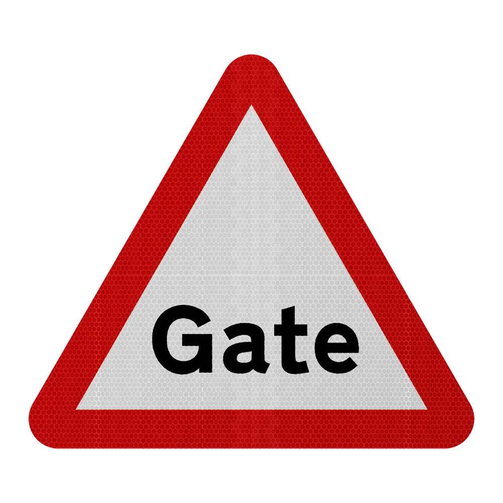 Gate Ahead Traffic Sign | Diagram 554B | RA2 | Post Mountable – Sign ...