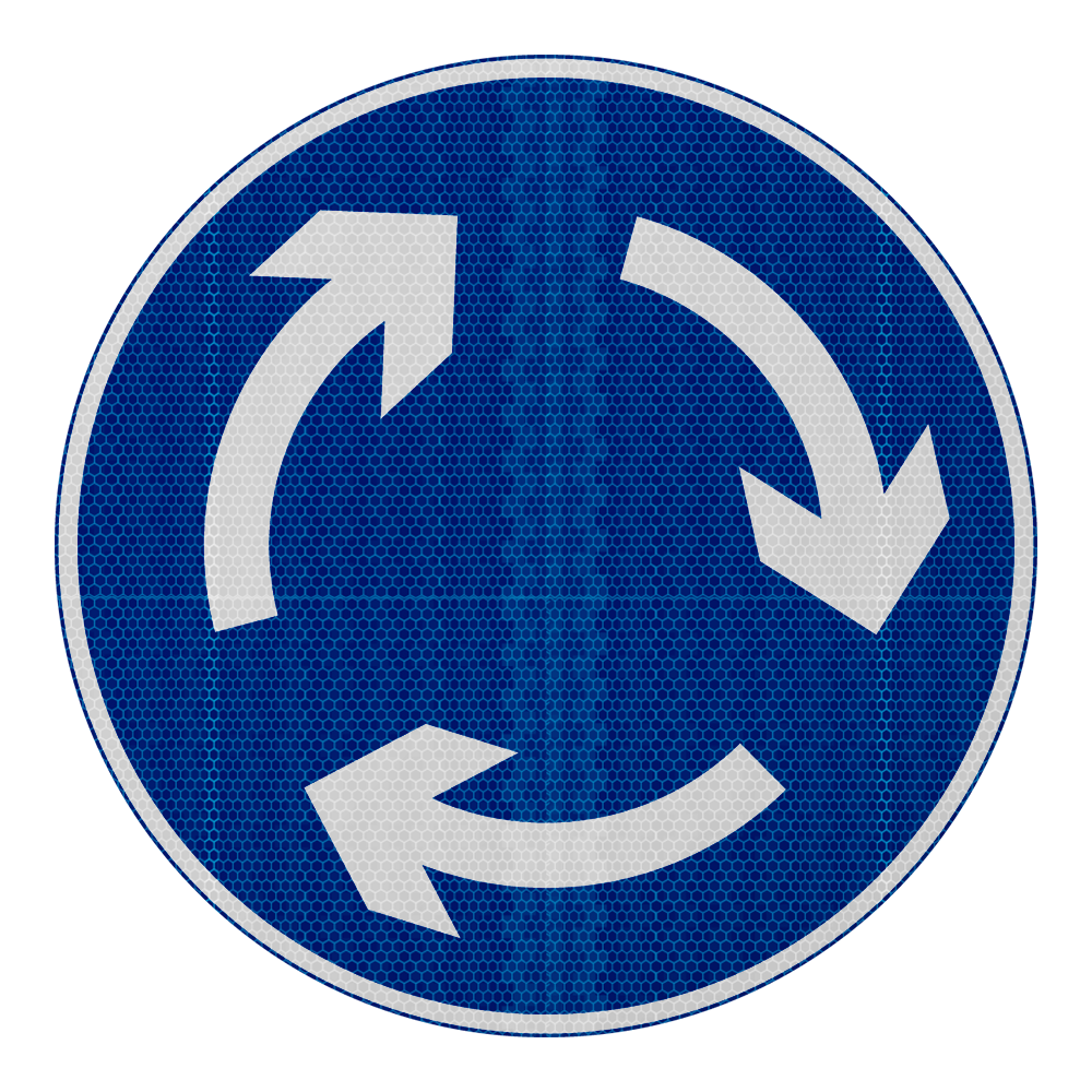 Mini Roundabout Traffic Sign | Diagram 611.1 | RA2 | Post Mountable ...