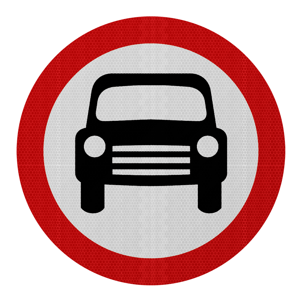 All Motorised Vehicles Prohibited Except Motorbikes Road Sign | Diagra ...