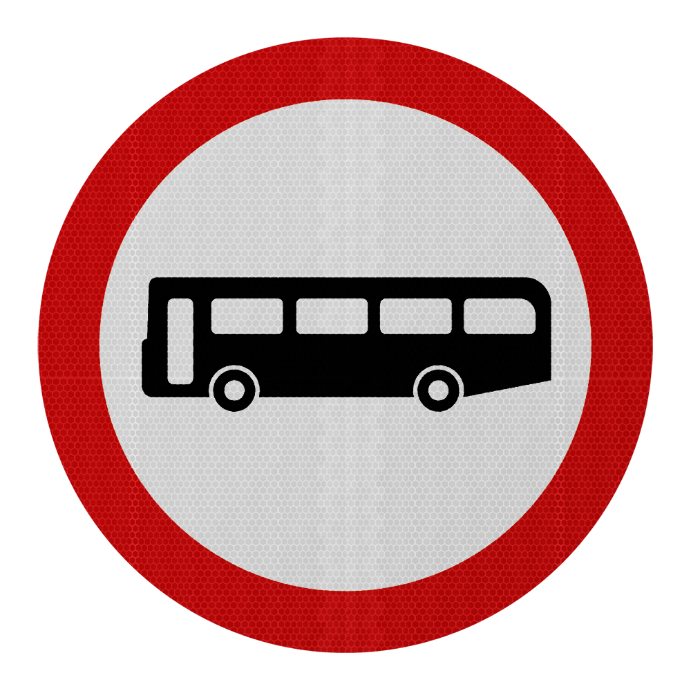 Buses Prohibited Road Sign | Diagram 952 | RA2 | Post Mountable ...