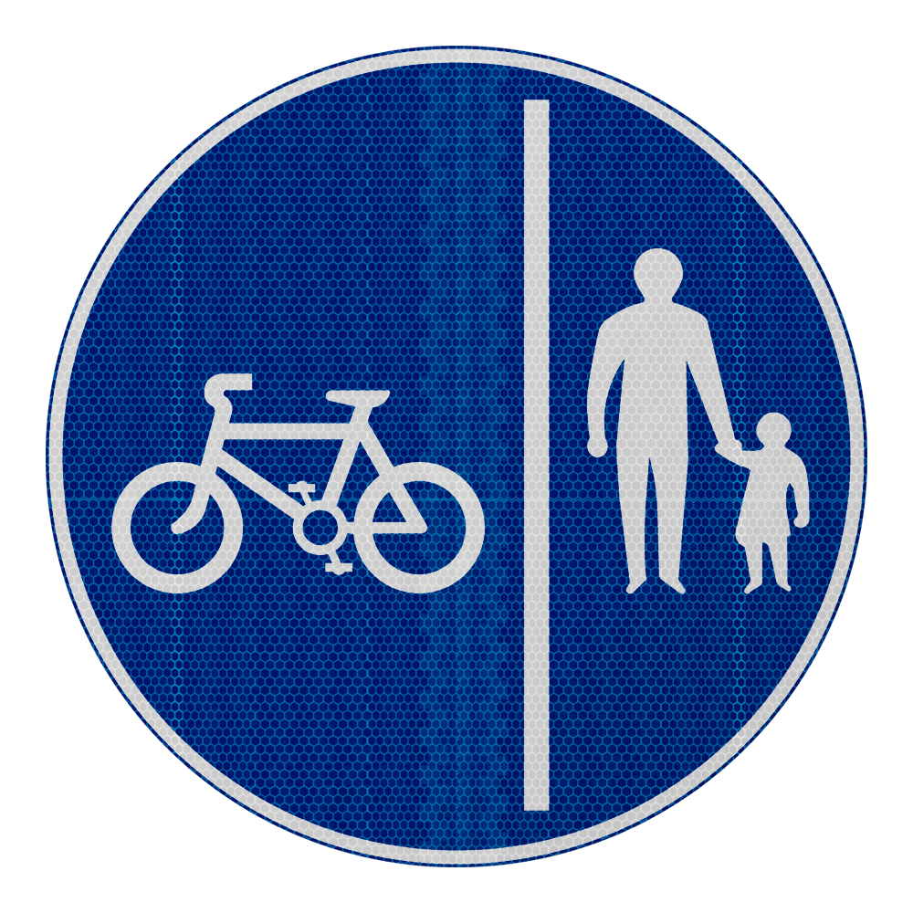 Cyclists & Pedestrian Route With Priority | Diagram 957 | RA2 | Post M ...