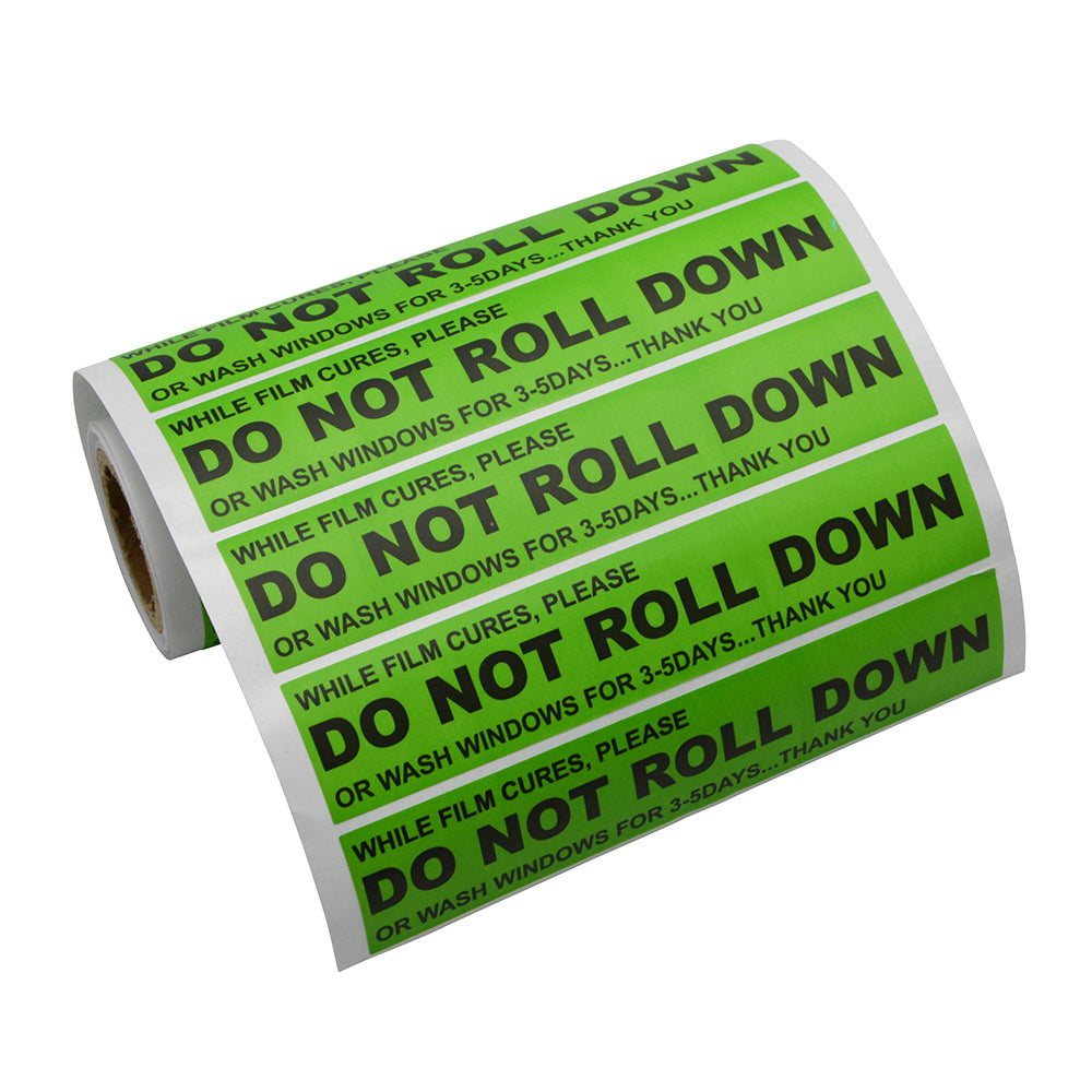 Do Not Roll Down - 100 Window Tint Stickers 125 x 25mm | Car Window ...